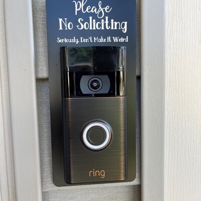 Please No Soliciting Video Doorbell Sign - Etsy