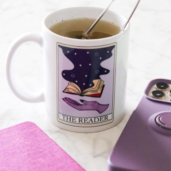 The Reader Tarot Card Vinyl Sticker, Bookish Sticker, Bookworm Gift ...