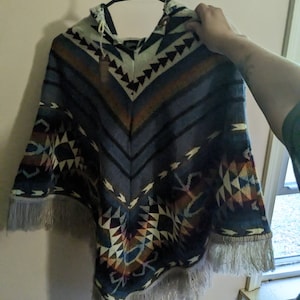 Southwest Style Alpaca Ruana Poncho Hooded Cape Cloak - Etsy
