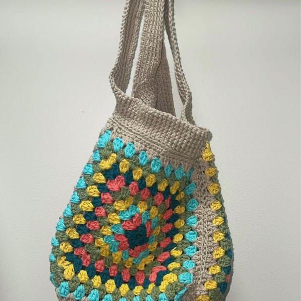 Granny Square Beach Bag Crochet Pattern - Downloadable PDF - Etsy