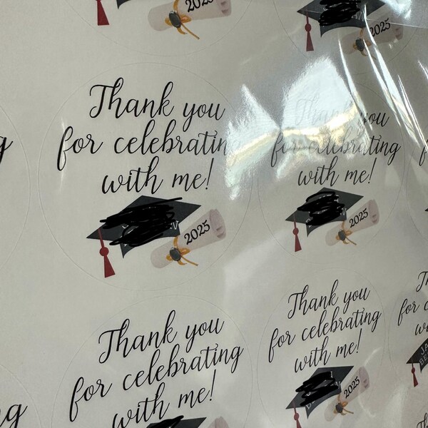 Graduation Thank You Stickers, Graduation Decorations 2025, Custom ...