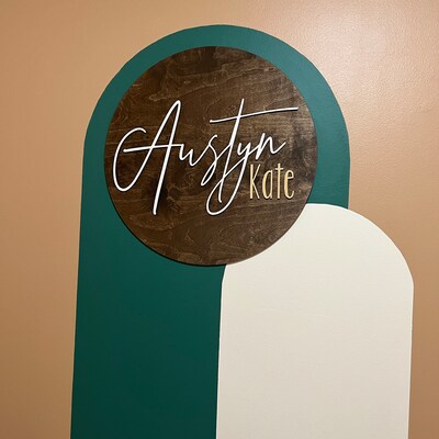 Custom Name Sign Round Sign Baby Name Sign Nursery Room - Etsy