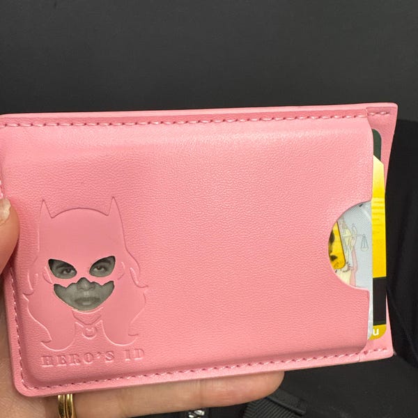 Bat ID Wallet - Leather Wallet With Super Hero Mask - Wallet for Him ...