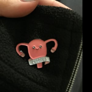 Cuterus Enamel Pin // Cuterus Pin, Lapel Pin, Uterus Feminist Badge - Etsy