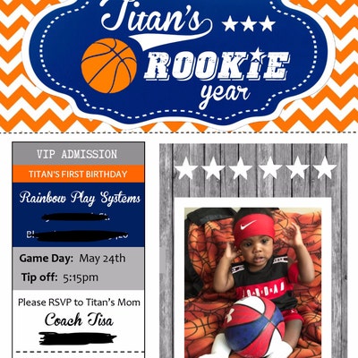 Basketball Invite, Basketball Birthday, Rookie of the Year, Rookie ...