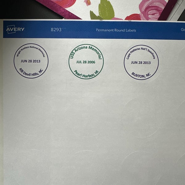 The Original Digital National Park Cancellation Stamps Template in ...