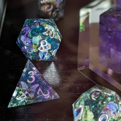 Shadowy Forest Dnd Dice Set, Polyhedral Dice, D&D Dice, Dungeons and ...