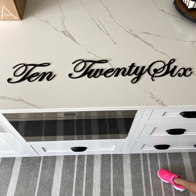 Script Address Sign Metal,script House Numbers,custom House Numbers ...