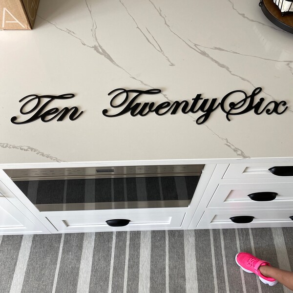 Script Address Sign Metal,script House Numbers,custom House Numbers ...