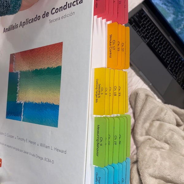 SNABAFIED Cooper Tabs | BCBA Exam Study Materials | Cooper Textbook ...