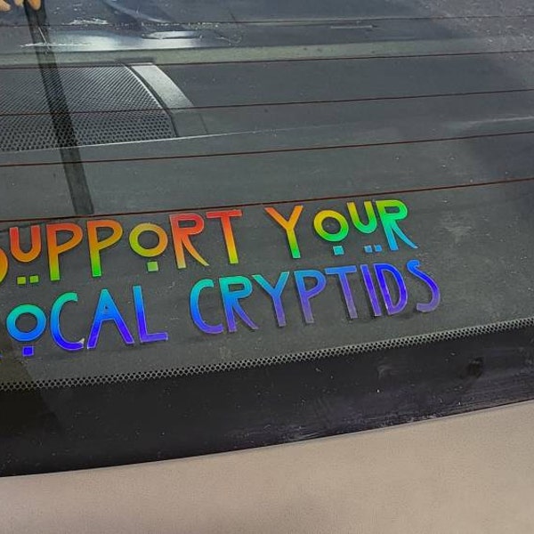Support Your Local Cryptids Bumper Decal, Spooky Car Accessories ...