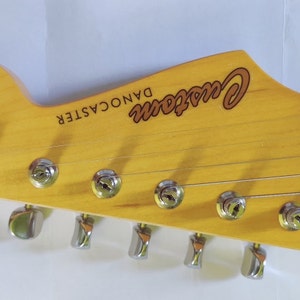 CUSTOM Vintage 50s Style Guitar and Bass Waterslide Headstock Decals many Colors to Choose From ...