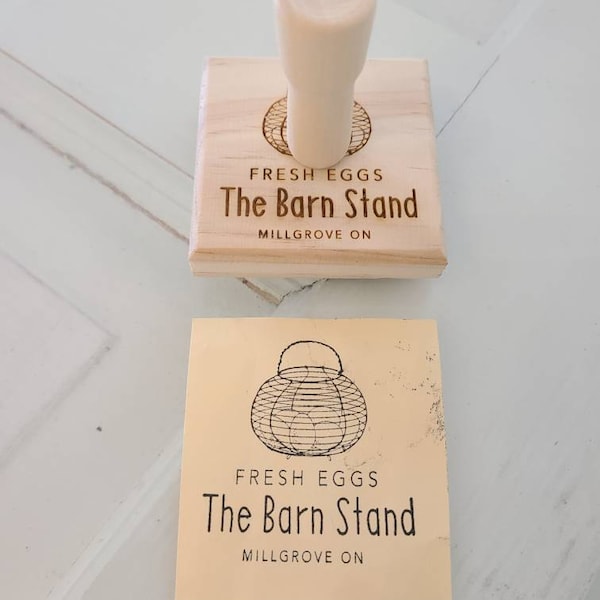 Farm Fresh Eggs Custom Name Stamp, Egg Carton Stamp, Turkey, Pig, Duck ...