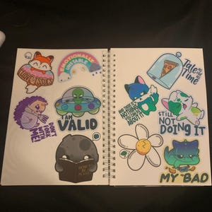 Unused Sticker Club Reusable Sticker Book for Sticker Collector, 6x8 ...