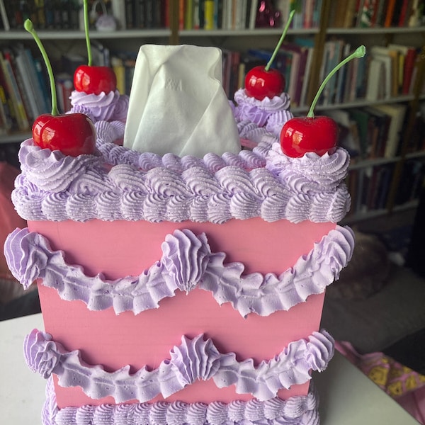 Custom Fake Cake Decorative Tissue Box Cover - Etsy