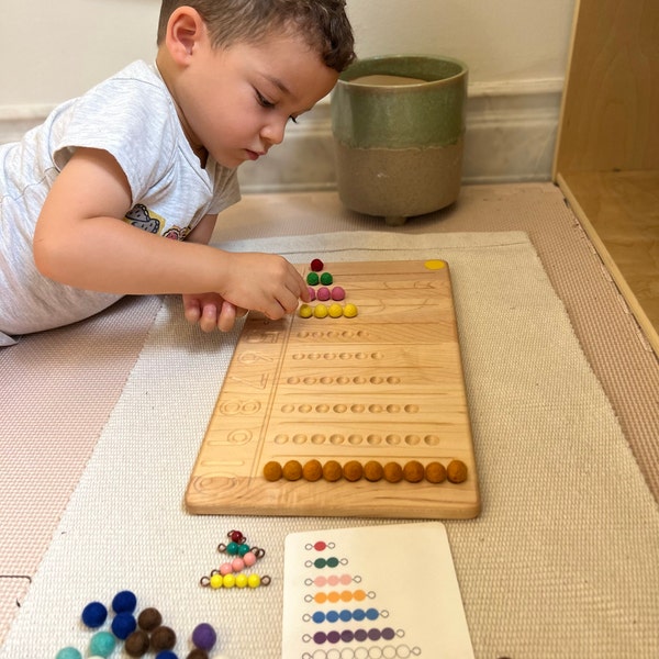 Number Counting Board Number Tracing Board Montessori Counting Board ...