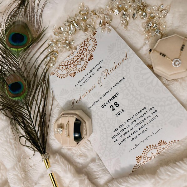 Wedding Program Template Purple Flower Elegant Minimalist Card Wedding ...