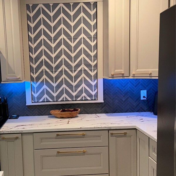 Right Angle, Geometric Roman Shades, Diy Roman Shade Kit, Fabric Blinds ...