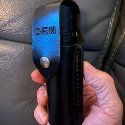 Flashlight Holster Leather Belt Loop Fits Smaller Flashlight up to 1 ...