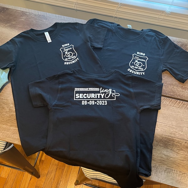 Ring Security Shirt, Ring Bearer Shirt, Wedding Shirt, Bridal Party ...