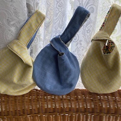 3 Sizes / Square Knot Bag Sewing Pattern and Step by Step Tutorial ...