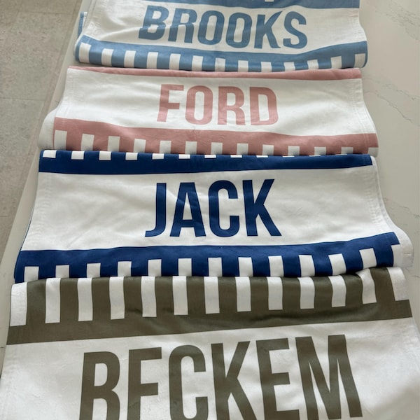 Sport Team Logo Beach Towel, Personalized School Team Towel, Softball ...