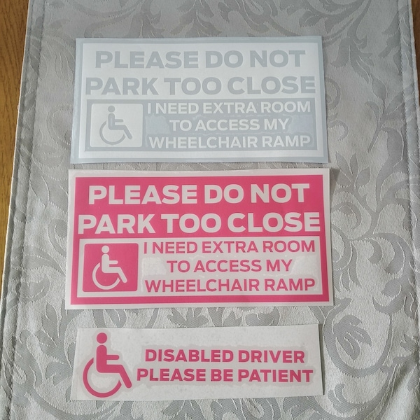 Disability Sticker | Access to Wheelchair Ramp Car Sticker | Please Do ...