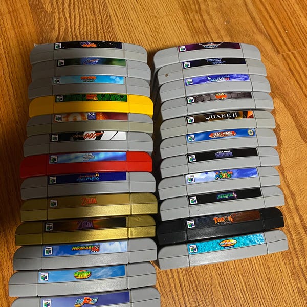 Japanese N64 Cartridge Top End Labels - All 198 Japanese Labels + 24 ...