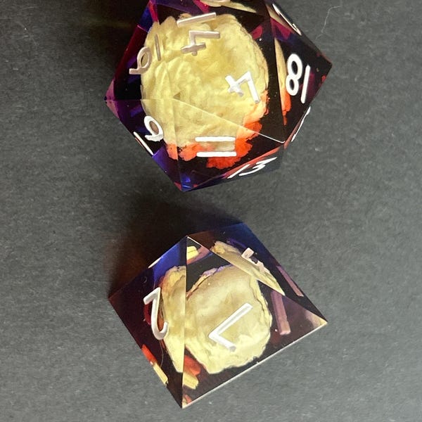 Sunrise Sonata - Gradient Cloud Dice, Handmade Resin Sharp Edge Dnd ...