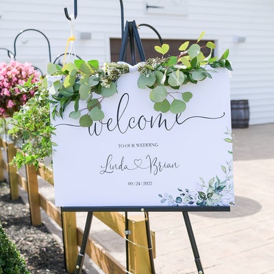Editable Wedding Welcome Sign Template Eucalyptus Welcome - Etsy Canada