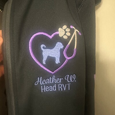 Full Zip Vet Tech Jacket With Sleeve, Vet Assistant Hoodie With Pockets ...