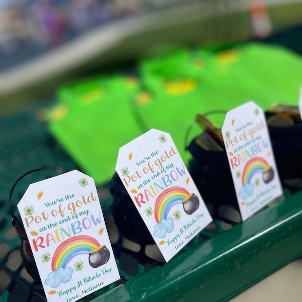 EDITABLE St Patrick's Gift Tag, St Patricks Day Gift, Rainbow St ...