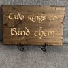 Two Rings to Bind Them Sign Engraved Rustic Wood Wedding Sign With ...