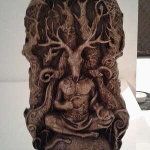 Cernunnos Cernun Wood Horned God Celtic God Altar Statue - Etsy UK
