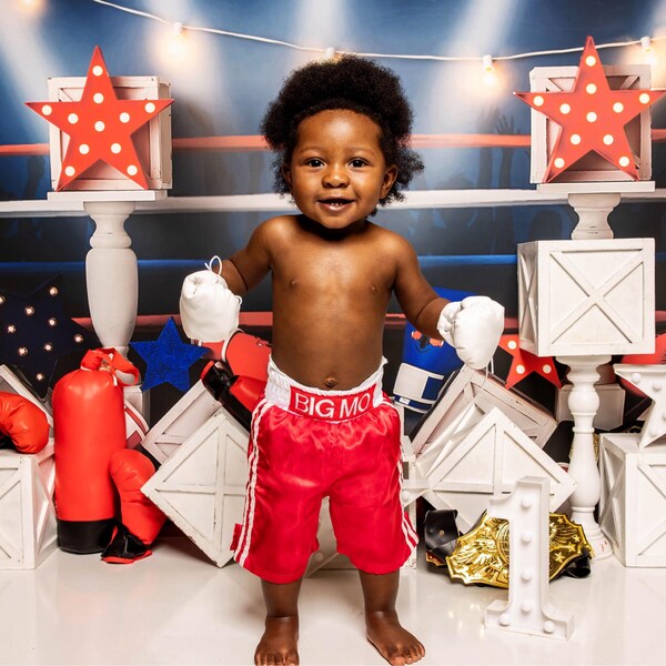 Personalized Boxing Set Robe, Shorts, Wearable Baby Gloves - Etsy