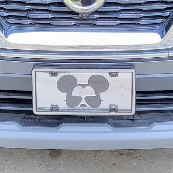 Custom (can Do Any Name) Mirror Laser License Plate Silver/rednew!! - Etsy