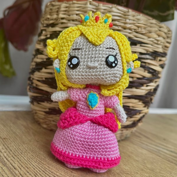 AMIGURUMI PATTERN Princess Peach Crochet Patterns | Super Mario ...