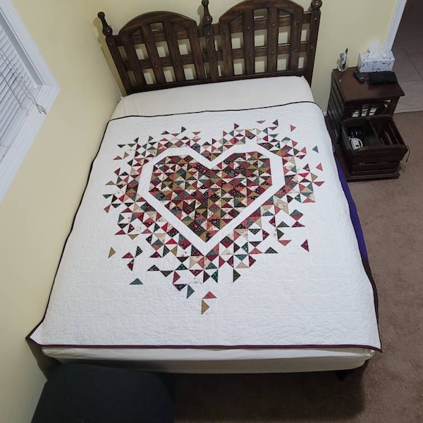 PDF Exploding Heart Quilt Pattern Digital Download by Slice of Pi ...