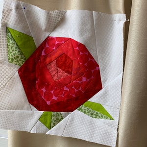 Rose Foundation Paper Piecing Pattern - Etsy