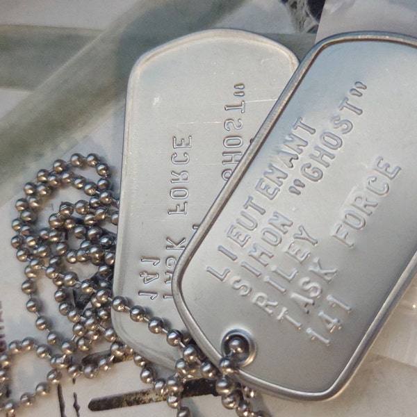 Simon 'ghost' Riley US Military Dog Tag Set With Personalised Text. - Etsy