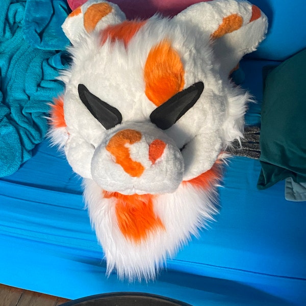 Red Clown Dino Cow Mini Partial Fursuit - Etsy