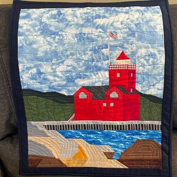 Lighthouse Quilt Pattern Marblehead Lighthouse Wall Hanging - Etsy
