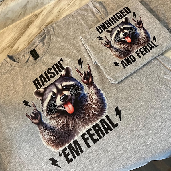Unhinged and Feral PNG, Rock’n Feral Possum PNG, Rock and Roll Raccoon ...