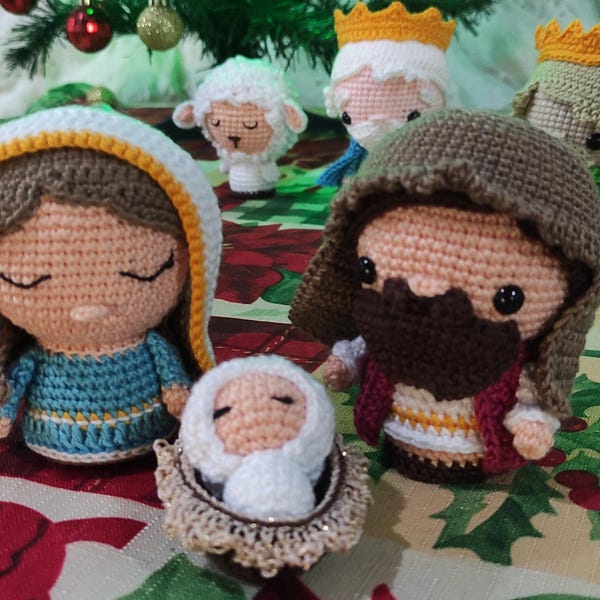 7-in-1 Nativity Crochet Pattern Set Stable Goatling Elephant DIY ...