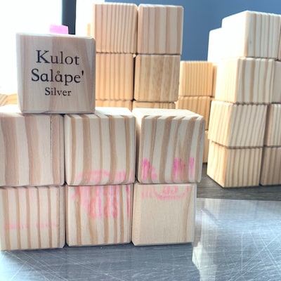 50 Unfinished Wood Blocks, Wood Baby Blocks 1 1/2 Square, Wood Alphabet ...