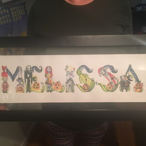 Custom Disney Inspired Princess Name Painting - Etsy