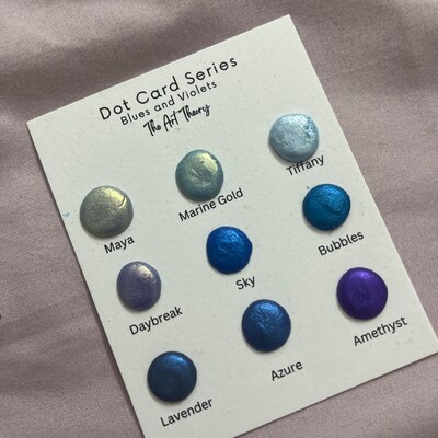 MICA DOTCARDS Handmade Watercolors Mica Metallic Dot Cards Sample Sets ...