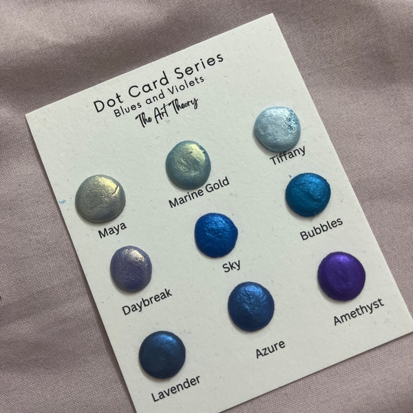MICA DOTCARDS Handmade Watercolors Mica Metallic Dot Cards Sample Sets ...