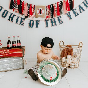 Rookie of the Year Baseball Banner Baby's First Year Photo Garland My ...