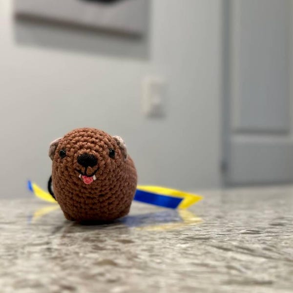 Crochet Rock Hyrax Car Charm: Handmade "wawa Awawa" Animal Keychain - Etsy